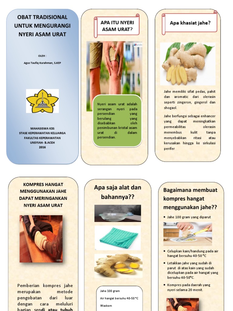 Leaflet Terapi Modalitas Asam Urat | PDF