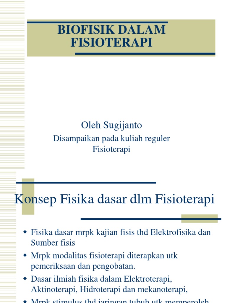 Biofisika Pertemuan 4 | PDF