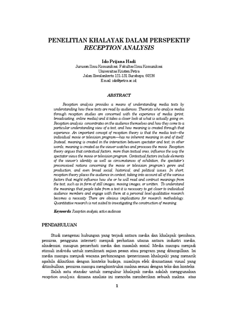 aRTIKEL JURNAL | PDF | Mass Media | Research Methods