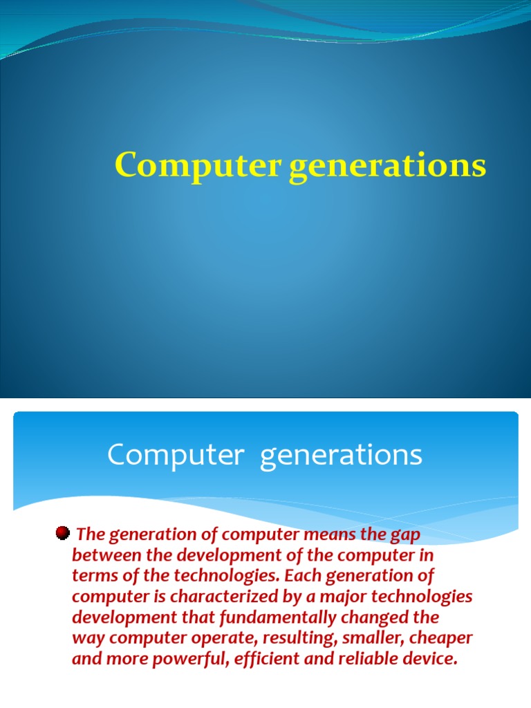 Computer Generations - Copy-1 | PDF | Integrated Circuit | Very Large ...