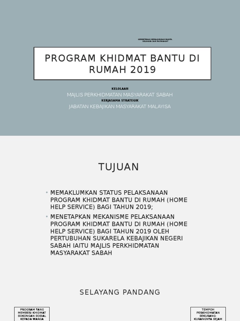 Program Khidmat Bantu Di Rumah 2019 | PDF
