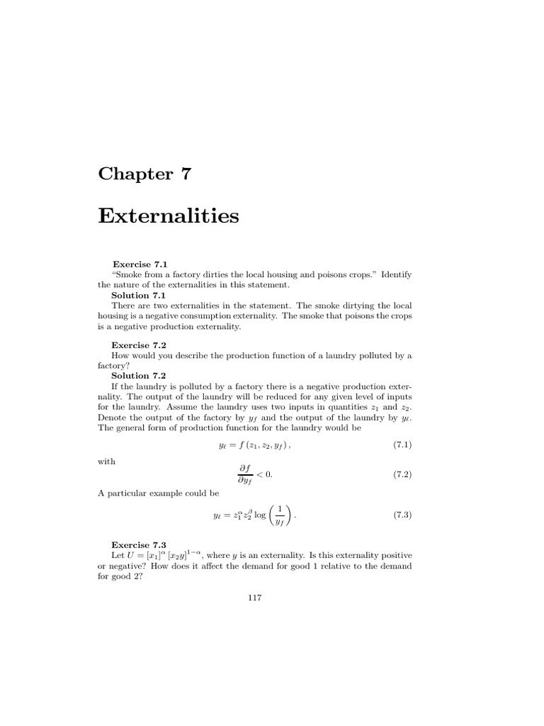 Solucionario Ejercicios Capitulo 7 Hindriks Externalidades | PDF | Externality | Pareto Efficiency