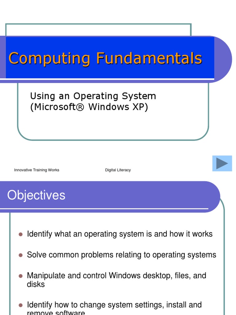 3 Computing Fundamentals - Operating System | PDF | Microsoft Windows | Human–Computer Interaction