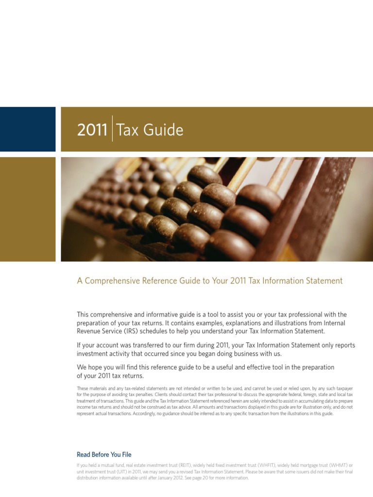 2011 Tax Guide: A Comprehensive Reference Guide To Your 2011 Tax ...