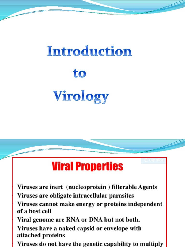Introduction To Virology | PDF | Virus | Infection