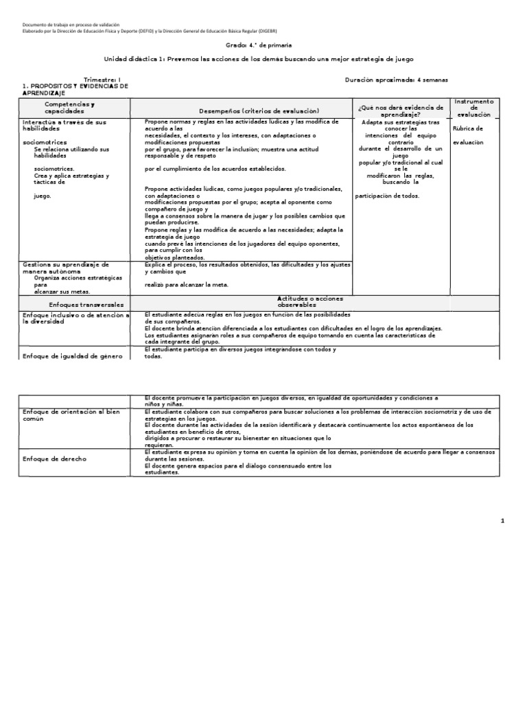 1 Unidad 3 Grado | PDF | Educación primaria | Evaluación