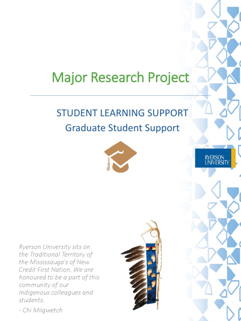 Major Research Project: Student Learning Support Graduate Student ...