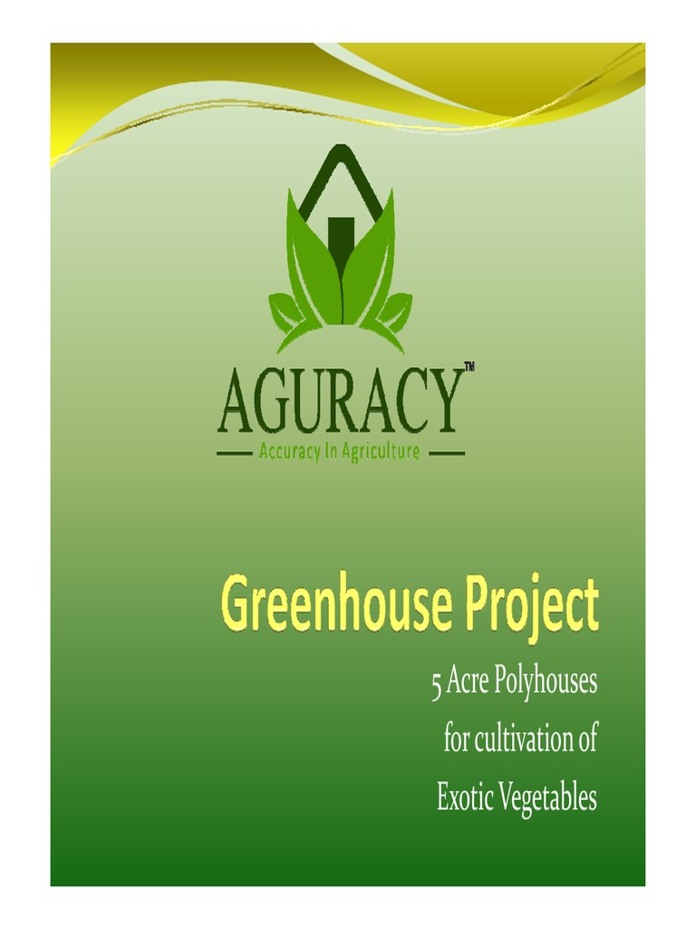 5 Acre Polyhouse Project Overview | PDF | Greenhouse | Agriculture