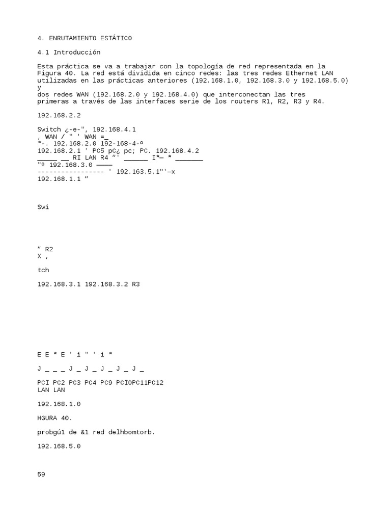 Practica Enrutamiento Estatico | PDF | Enrutador (Computación) | Protocolos de internet