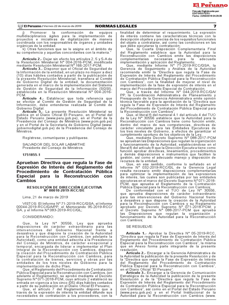 Directiva Fases de Expresion de Interes | Descargar gratis PDF ...