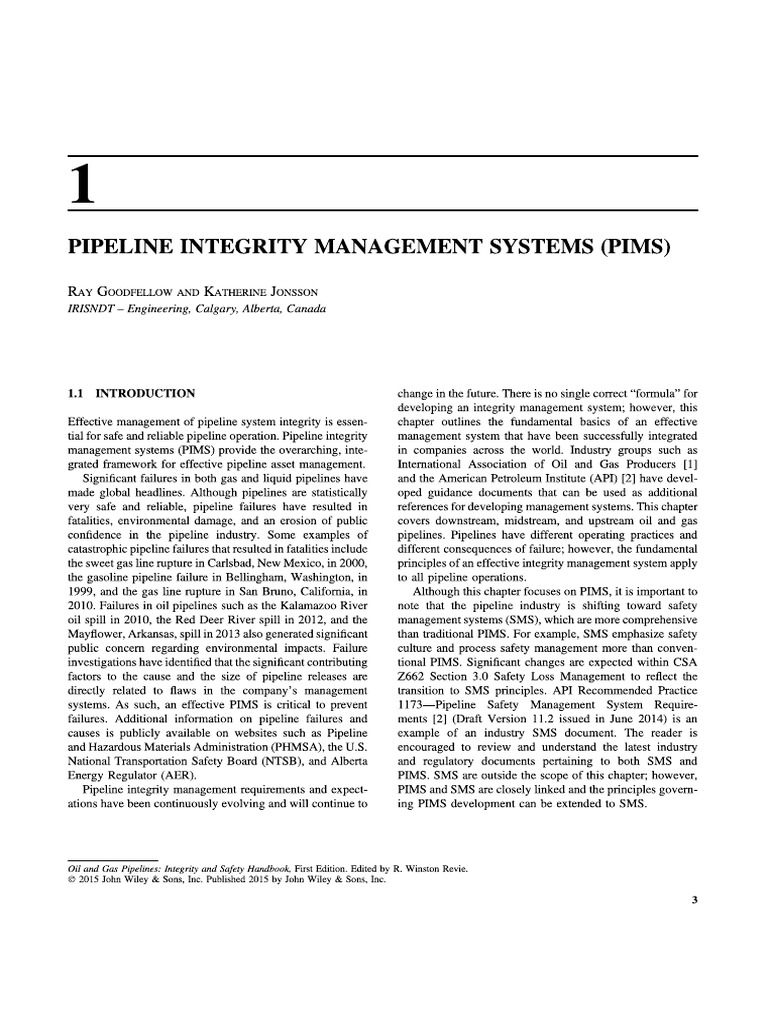 Pipeline Integrity Management Systems (Pims) PDF | PDF