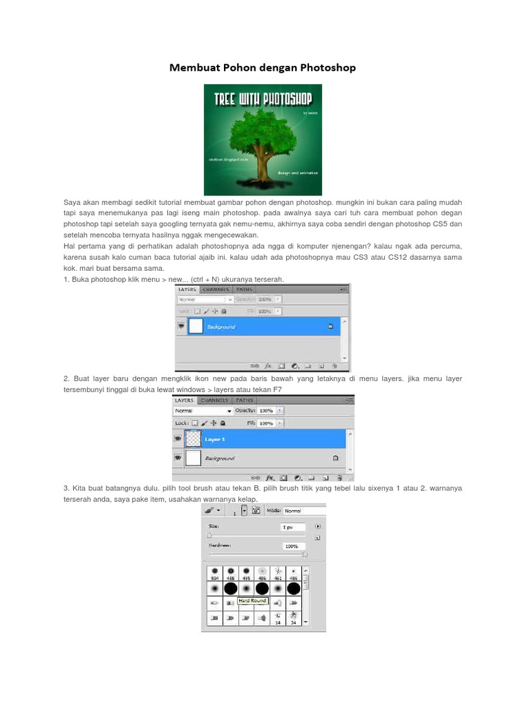 Membuat Pohon Dengan Photoshop | PDF