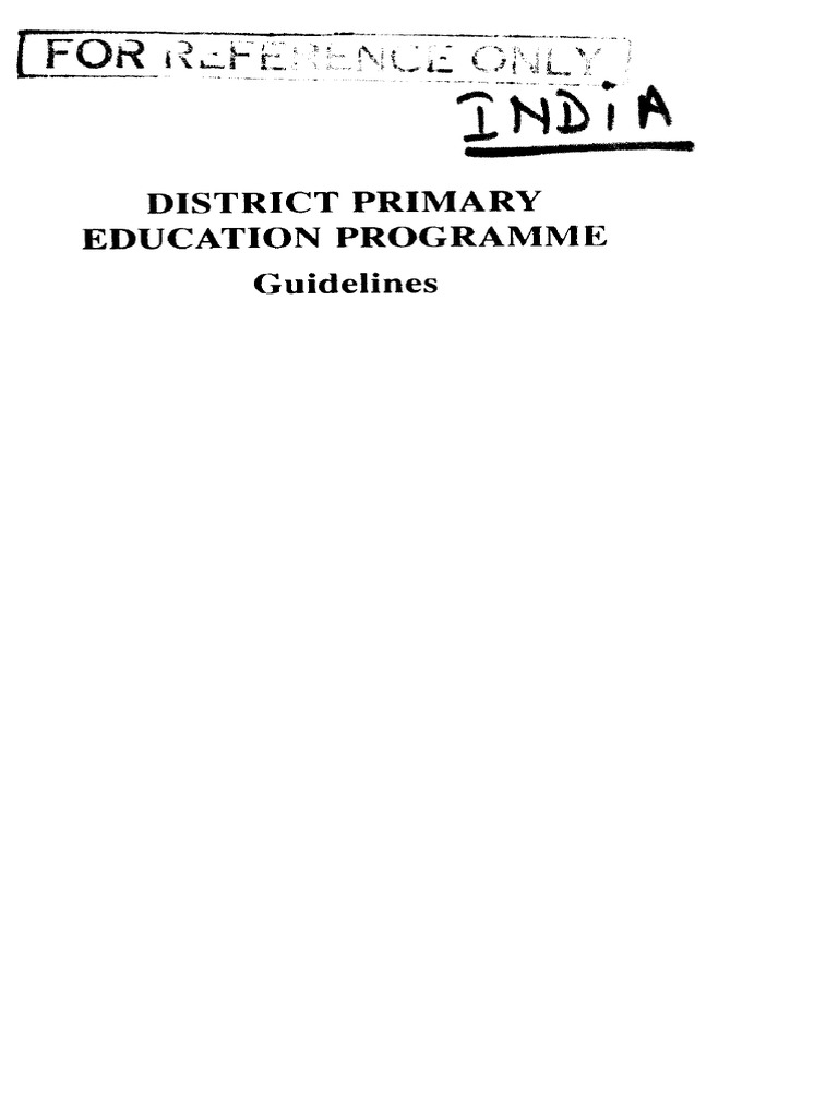 DPEP Guidelines PDF | PDF | Teacher Education | Teachers