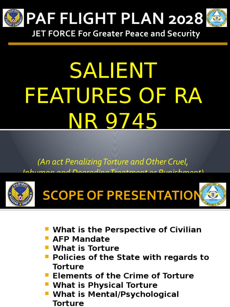 Paf Flight Plan 2028: Salient Features of Ra NR 9745 | PDF | Torture ...