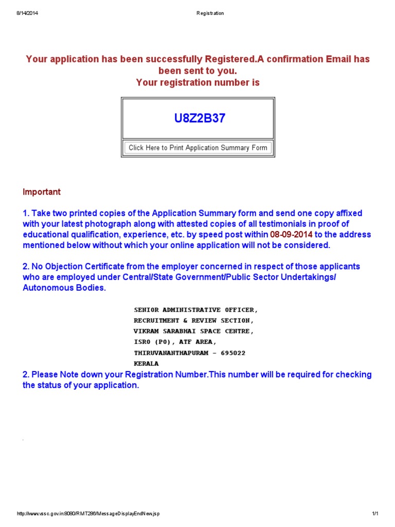 Your Application Has Been Successfully Registered.A Confirmation Email ...