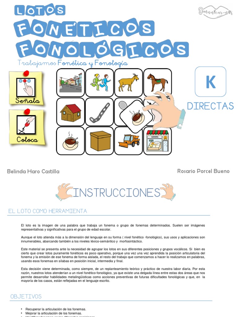 Loto Fonético K Sílabas Directas | PDF | Fonética | Fonología