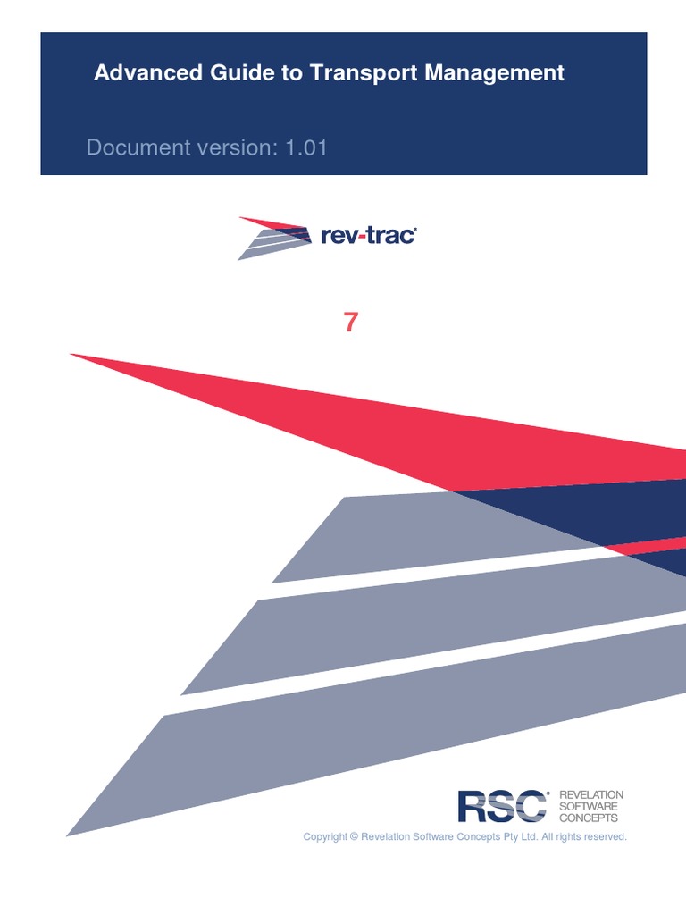 Rev-Trac 7 Advanced Guide To Transport Management 1.01 | PDF | Command ...