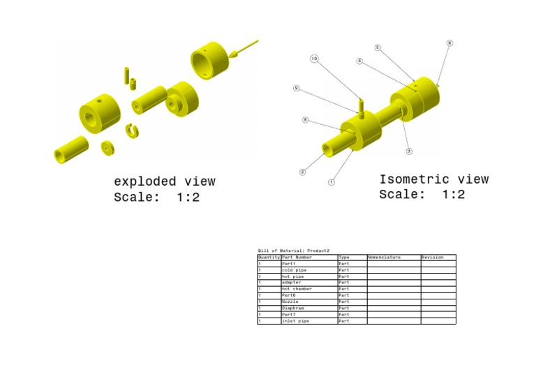 Isometric View Scale: 1:2 Exploded View Scale: 1:2 | PDF