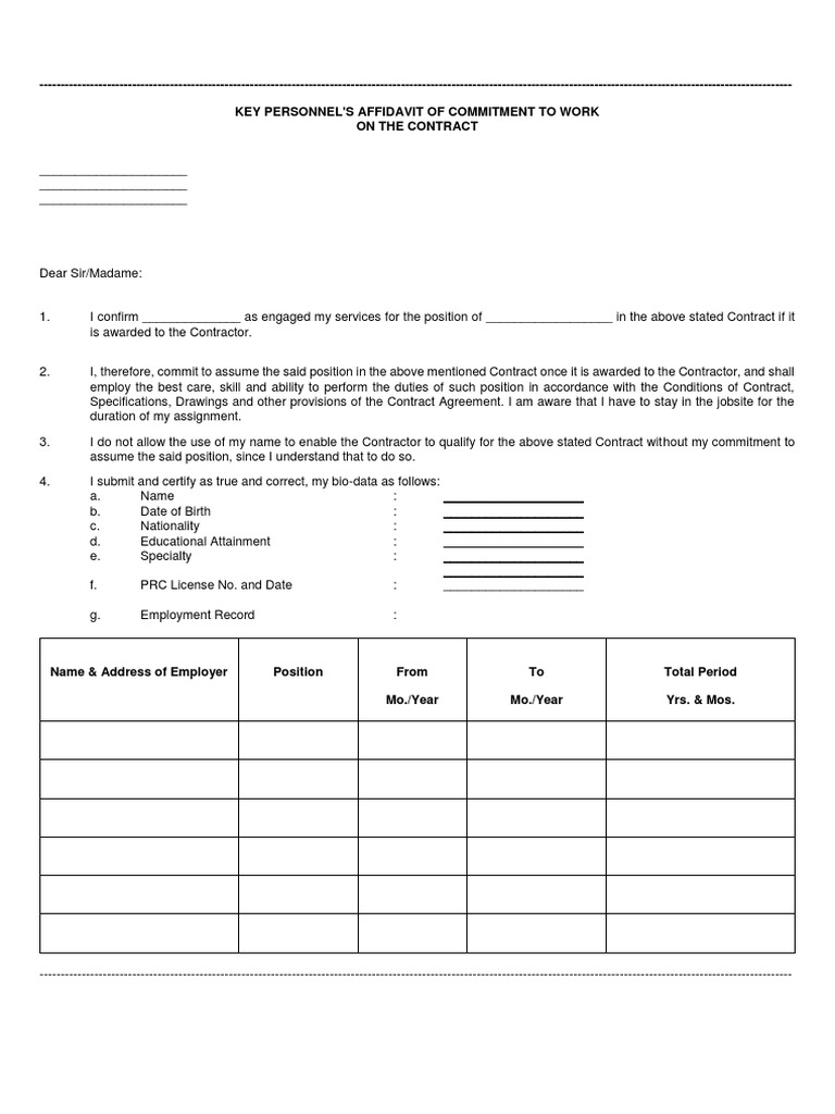 Key Personnel's Affidavit | Download Free PDF | Government | Justice