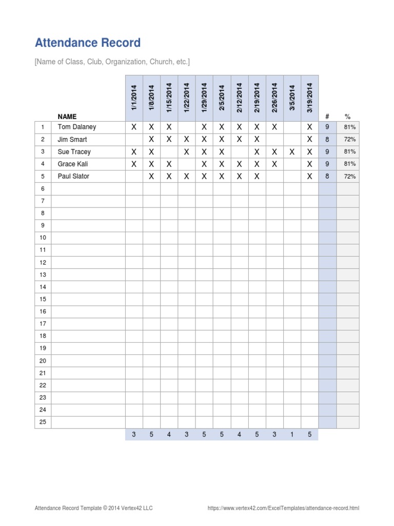 Attendance Record | PDF