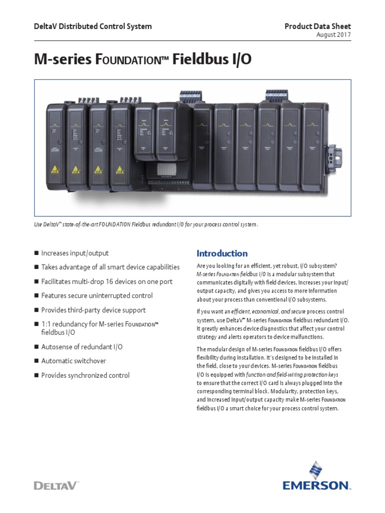 Product Data Sheet M Series Foundation Fieldbus I o Deltav en 55894 ...
