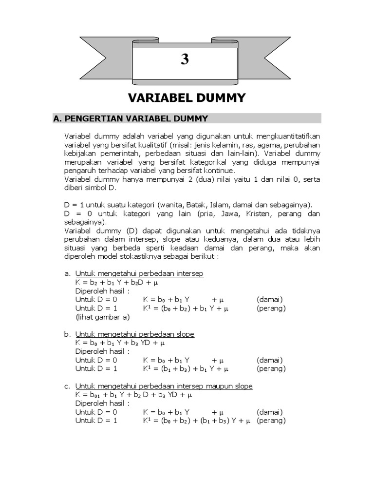3 Variabel Dummy | PDF