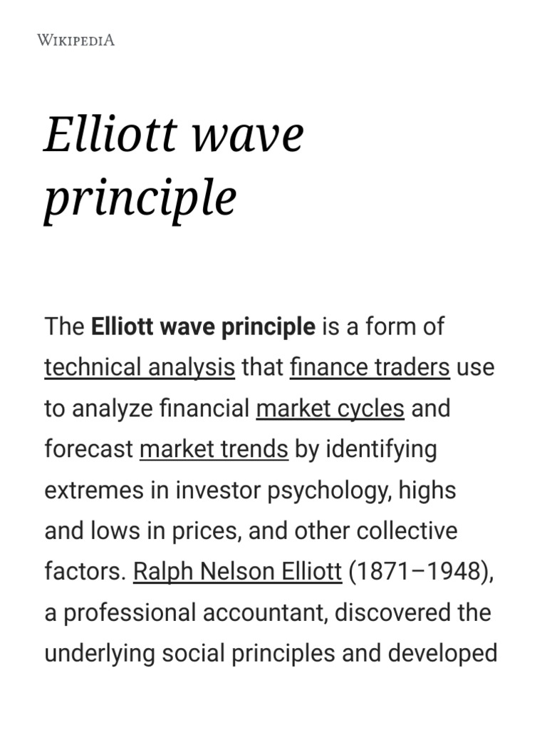 Elliott Wave Principle Raghu | PDF | Financial Economics | Market ...