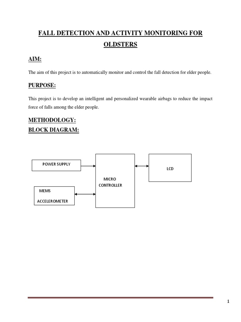 Fall Detection and Activity Monitoring For Oldsters | PDF ...