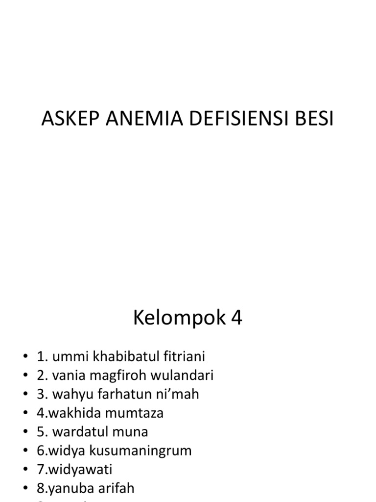 Askep Anemia Defisiensi Besi | PDF