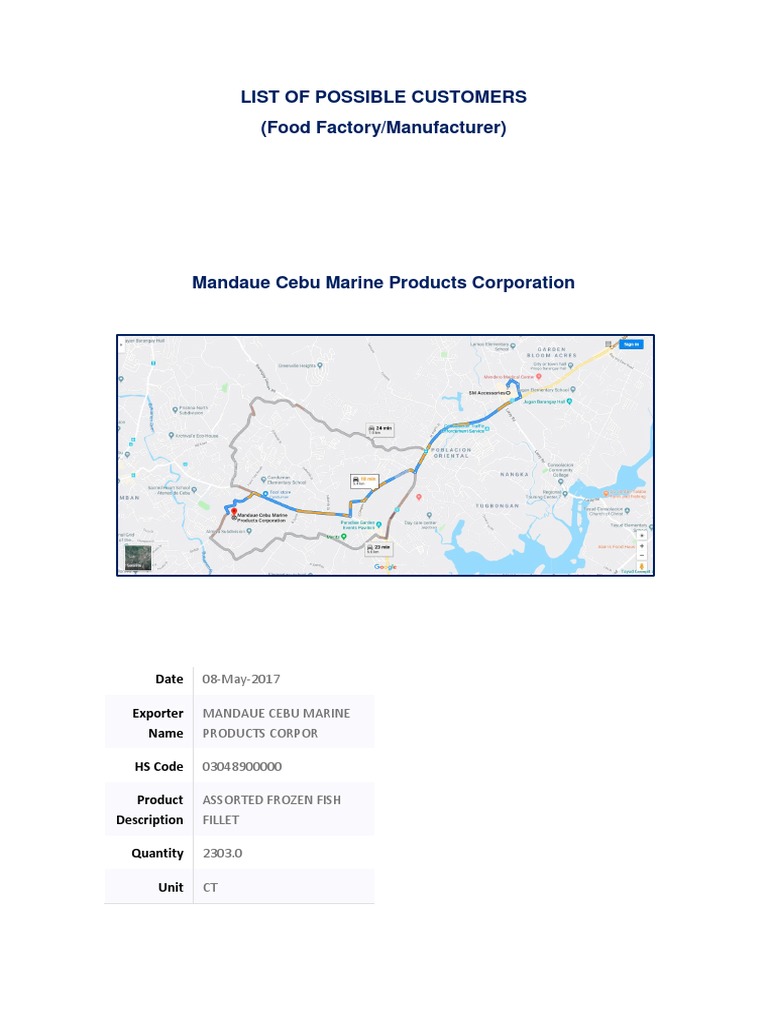 List of Possible Customers | PDF | Chocolate | Delicatessen