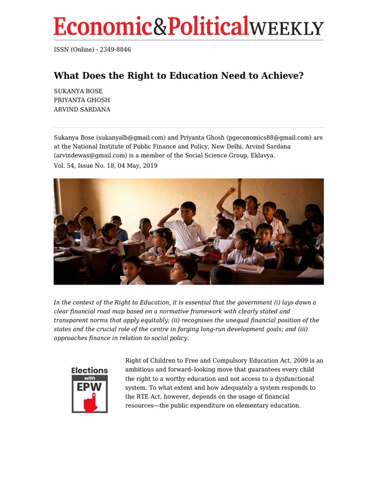 What Does The Right To Education Need To Achieve | PDF | Gross Domestic ...