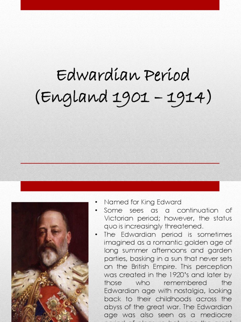 Edwardian Period | PDF | Joseph Conrad | English Literature