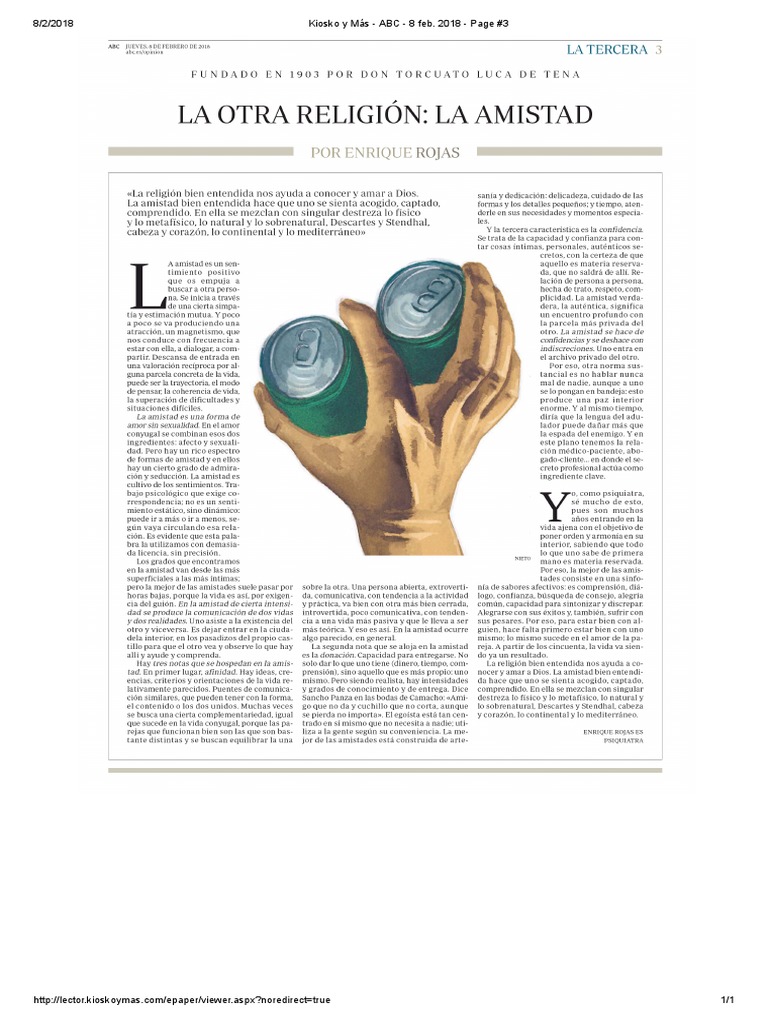 La Otra Religión - La Amistad. Tercera de ABC PDF | PDF