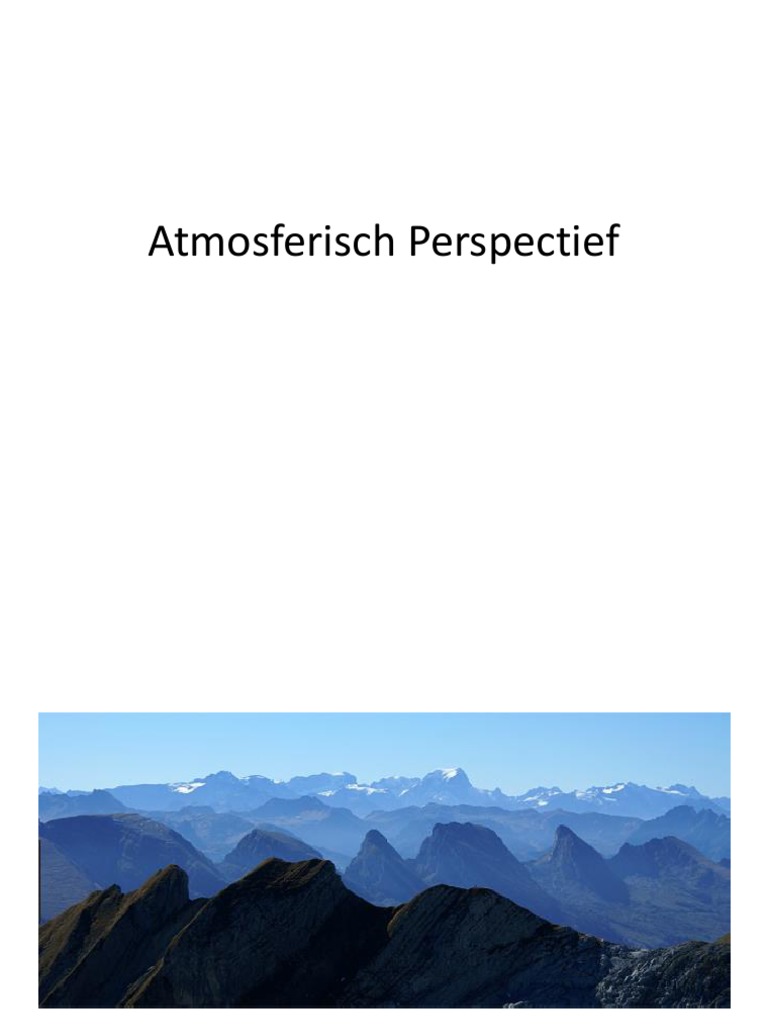 Atmosferisch Perspectief 3eJAAR PO | PDF