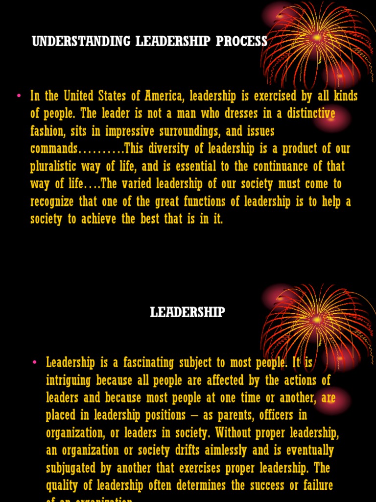 Understanding Leadership Process | PDF | Leadership | Goal