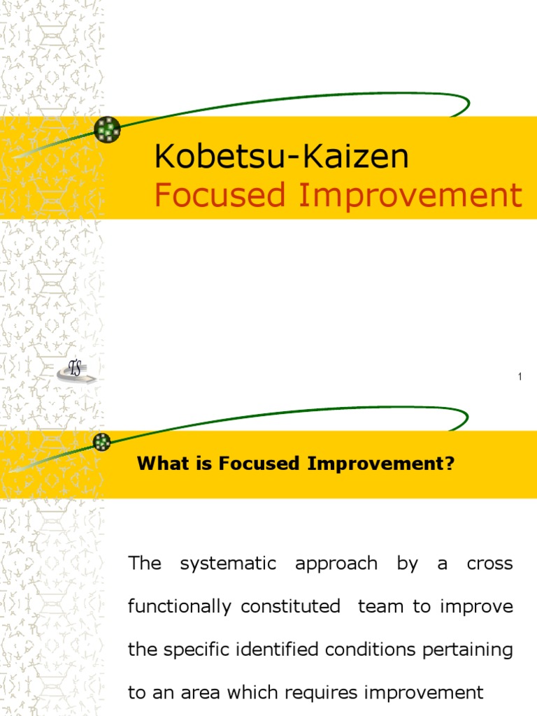 Kobetsu-Kaizen: Focused Improvement | Machines | Technology & Engineering