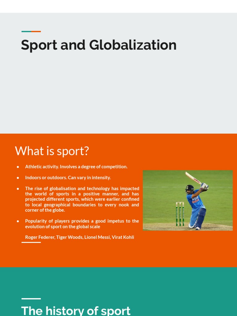 Sports and Globalization | PDF | Sports | Olympic Games