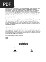 Mission, Vision and Values of Adidas | PDF