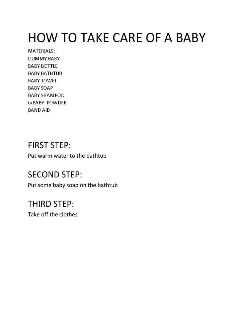 How To Take Care of A Baby | PDF