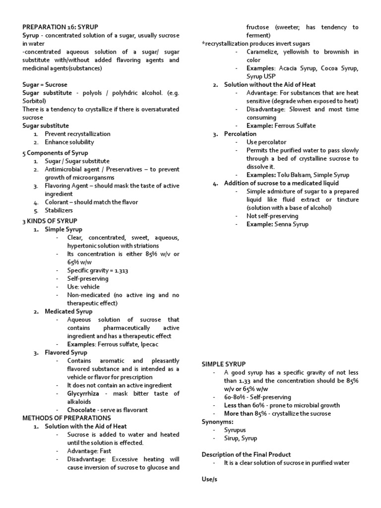 Preparation 16: A Comprehensive Guide to Simple Syrup and its ...