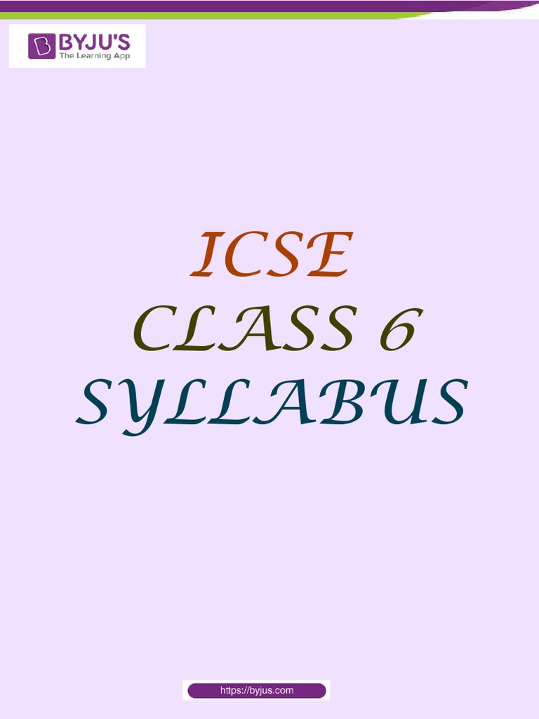 ICSE Class 6 English Syllabus Overview | PDF | Reading Comprehension ...