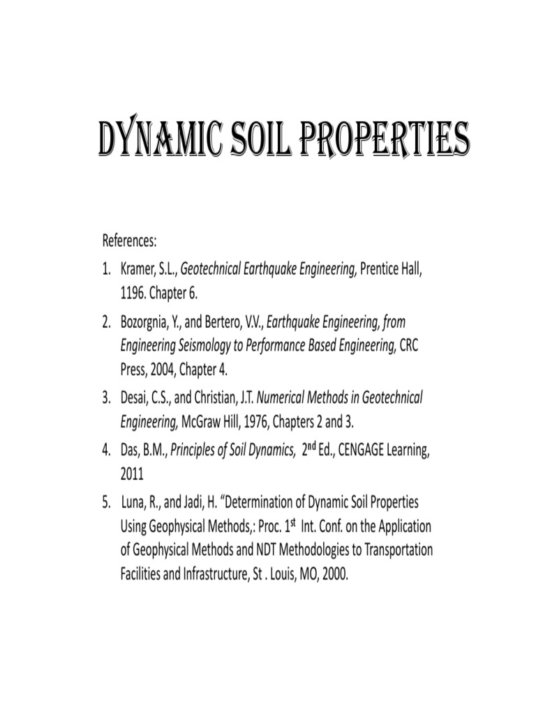 Dynamic Soil Properties 2015 PDF | PDF | Spectral Density | Waves