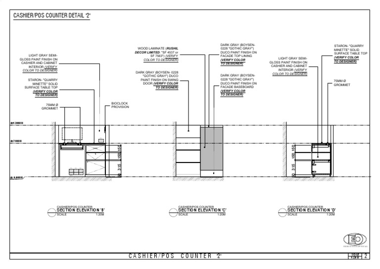 Cashier/POS Counter Design Details | PDF | Art Media | Nature