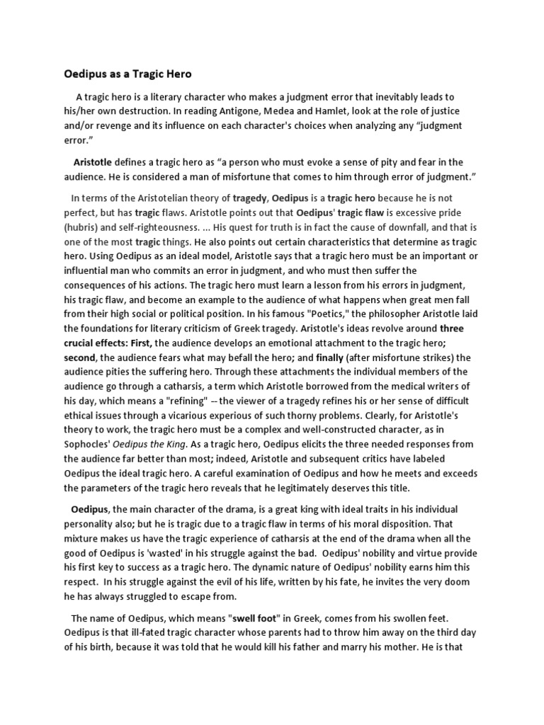 Oedipus Rex | PDF | Tragedy | Hero