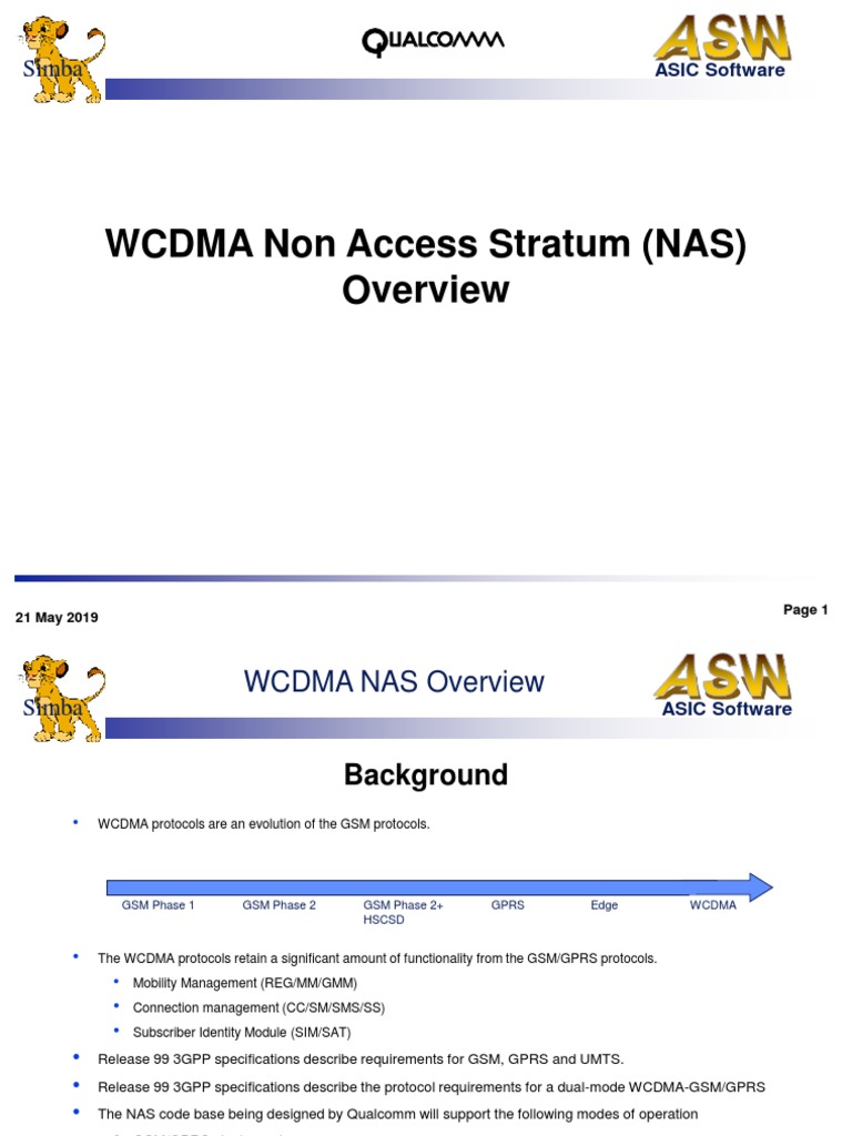 An Overview of the Non-Access Stratum Protocols for WCDMA Dual-Mode Operation | PDF | General ...