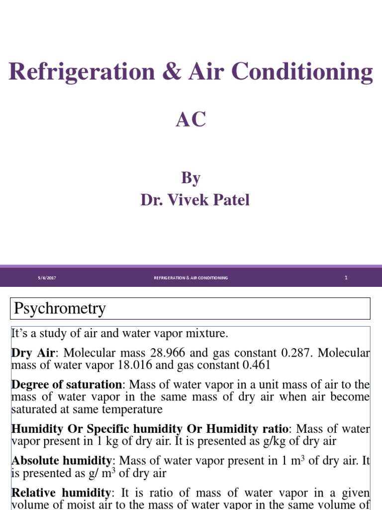 Psychometry PDF | PDF | Humidity | Relative Humidity