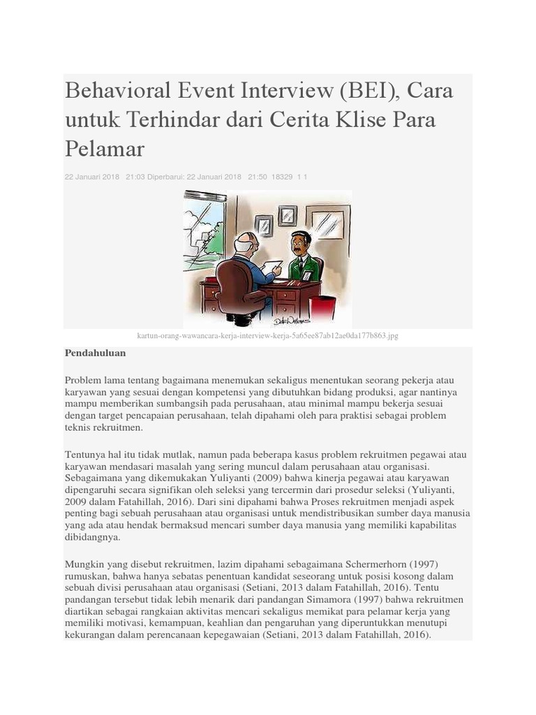 Behavioral Event Interview | PDF