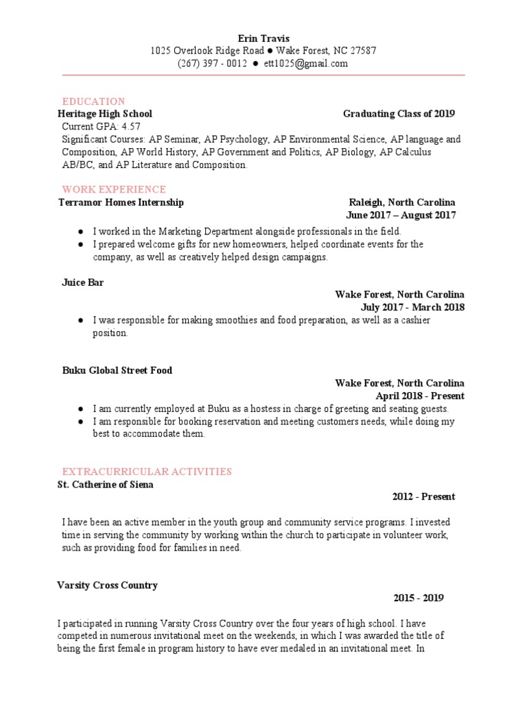 Erin Travis Updated Resume 2019-2 | PDF | Learning