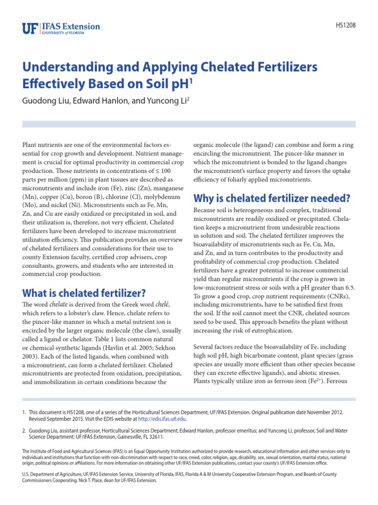 Understanding the Advantages of Chelated Fertilizers for Improving ...