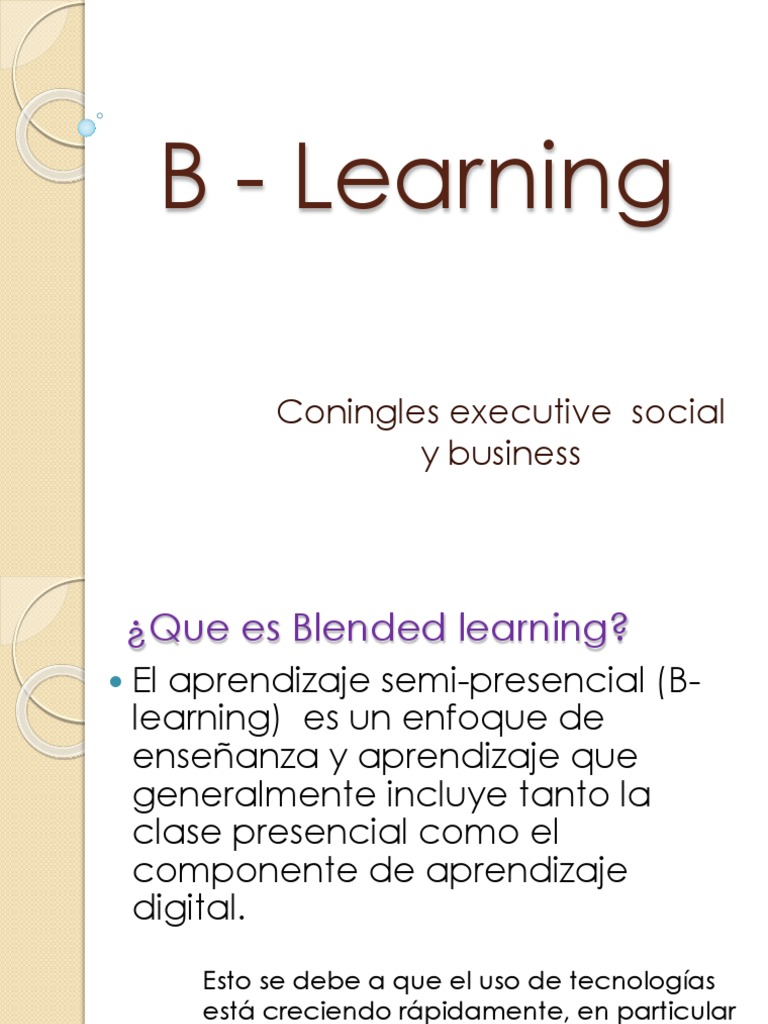 B - Learning Presentacion1 | PDF | Salón de clases | Aprendizaje